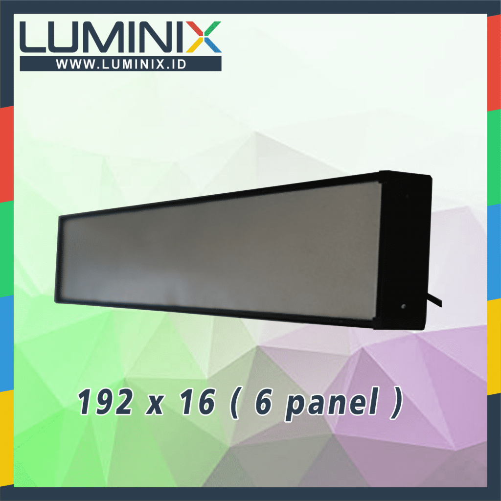 Paket DIY Box / Casing /Frame Running Text 160cm x 16cm (5 panel) – Luminix