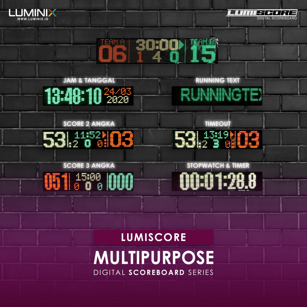 Papan Skor Digital Multifungsi