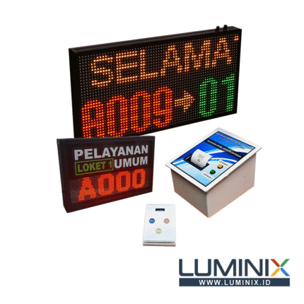 Mesin Antrian Multimedia Full Wireless dengan Display Signage 10 Loket ...