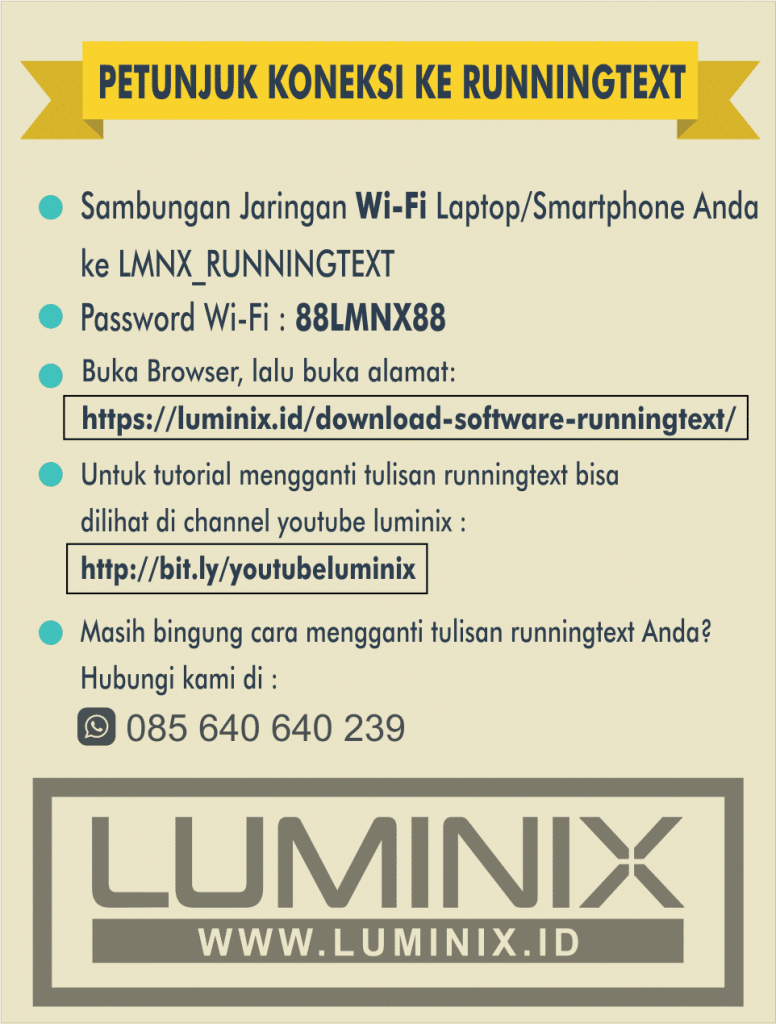 LUMISIGN – QUICK START – Luminix