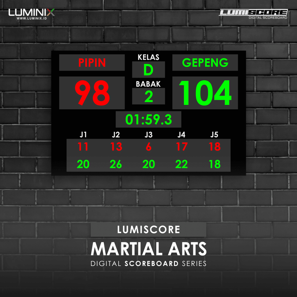 Scoreboard digital / Papan Score 2 Countdown ShotClock 24's (Satu Warna ...