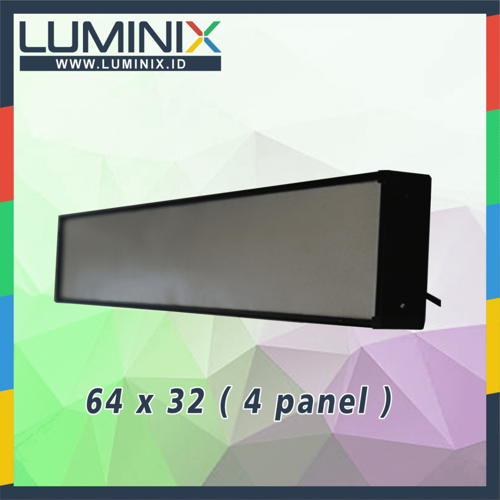 Paket DIY Box / Casing /Frame Running Text 64cm x 32cm (4 panel) – Luminix