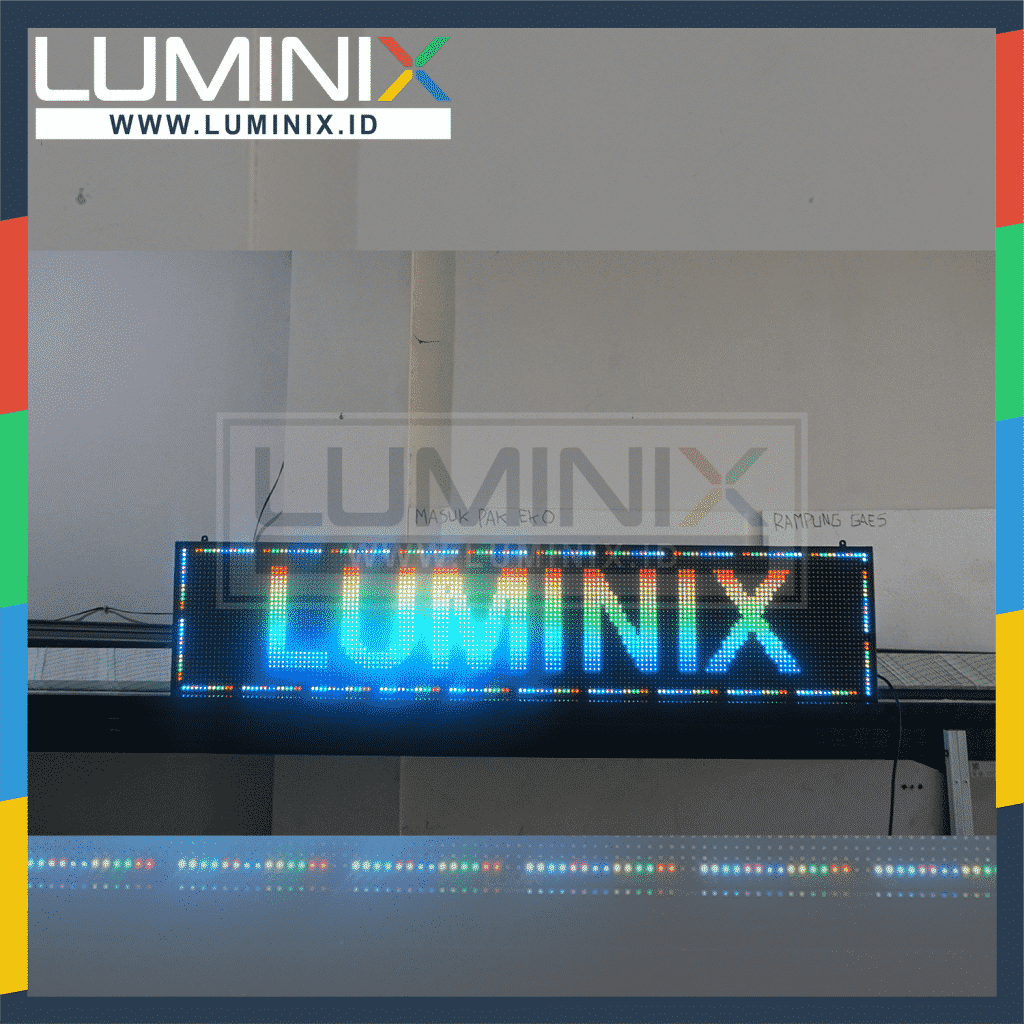 Running Text P10 Rgb Full Color 36x165cm Wifi Outdoor – Luminix