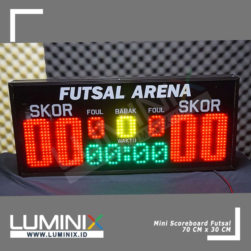 Scoreboard / Papan Skor Digital Futsal 70cm X 30cm WiFi » Luminix