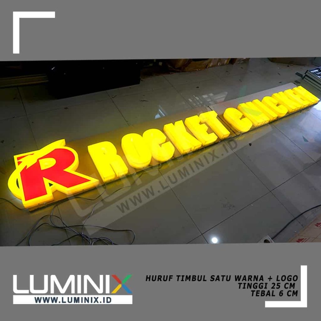 Custom Huruf Timbul / Letter Sign Meyala / dengan LED – Luminix