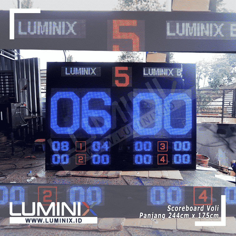 Scoreboard / Papan Skor Digital Voli Volley JUMBO - 244cm x 175cm WiFi ...