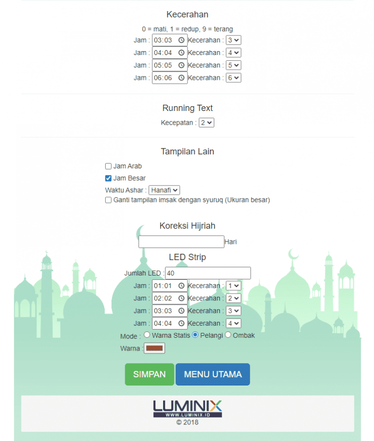 Kontroler JWS - SETTING AWAL » Luminix