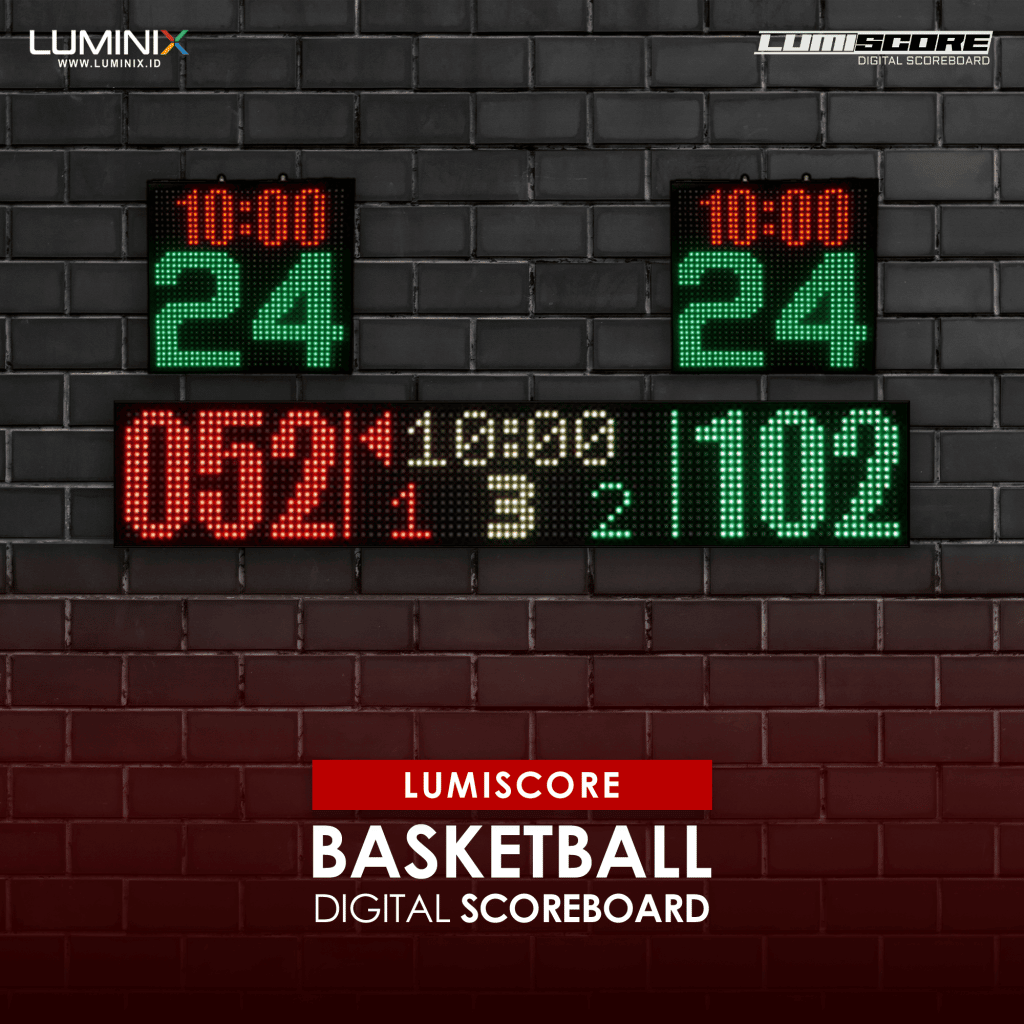 Scoreboard Digital Basketball LB-1002 Double Color + Shotclock ...