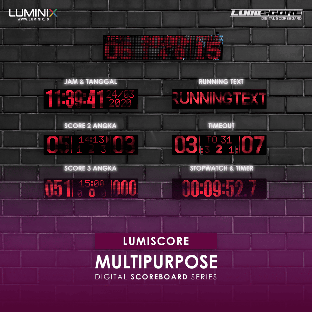 Scoreboard Digital Multi LM-1603 Team Name Single Color | Digital ...