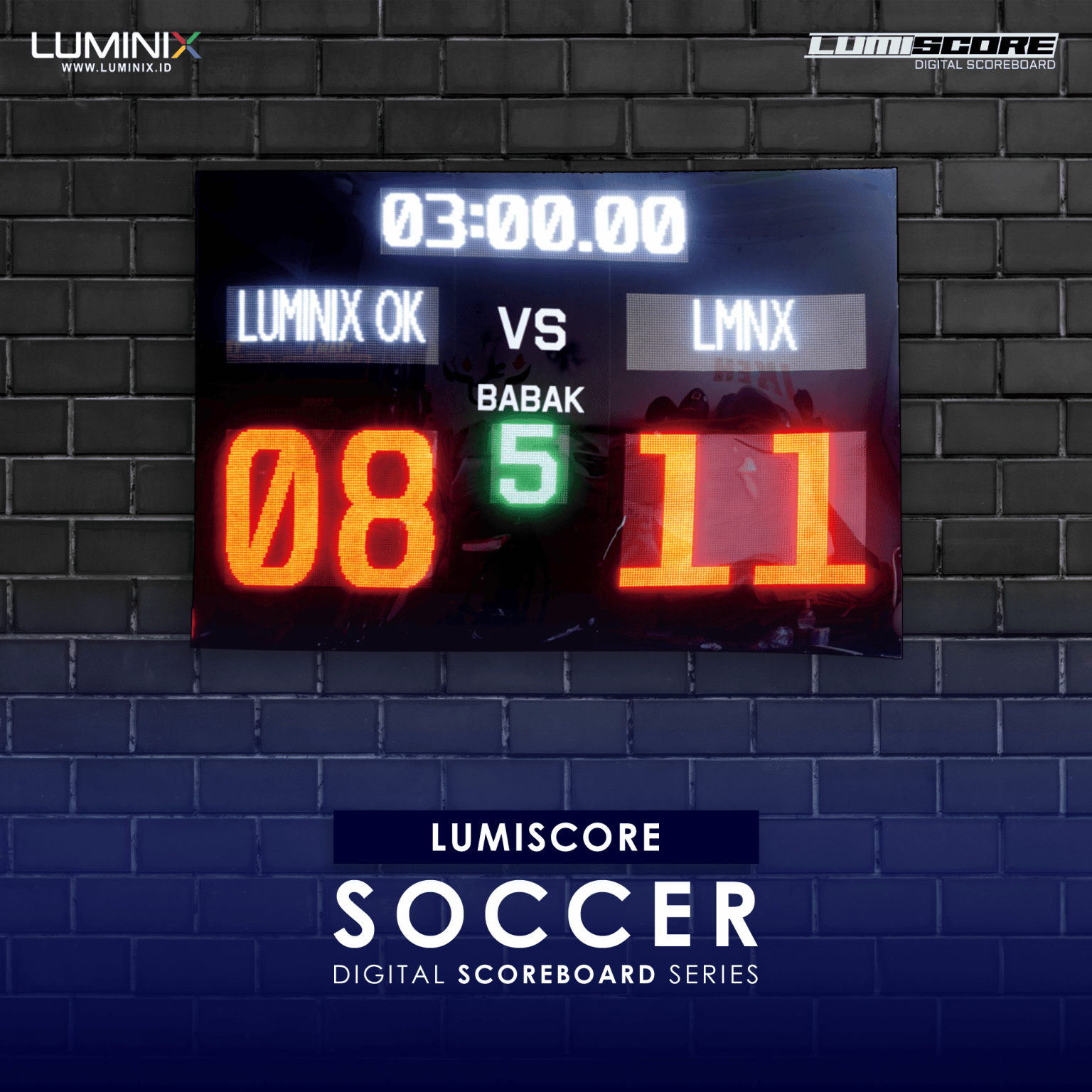 Scoreboard Digital Soccer LS-3020 | Digital Scoreboard Series – Luminix